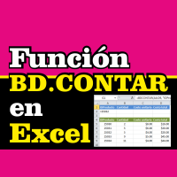 Función BDCONTAR en Excel
